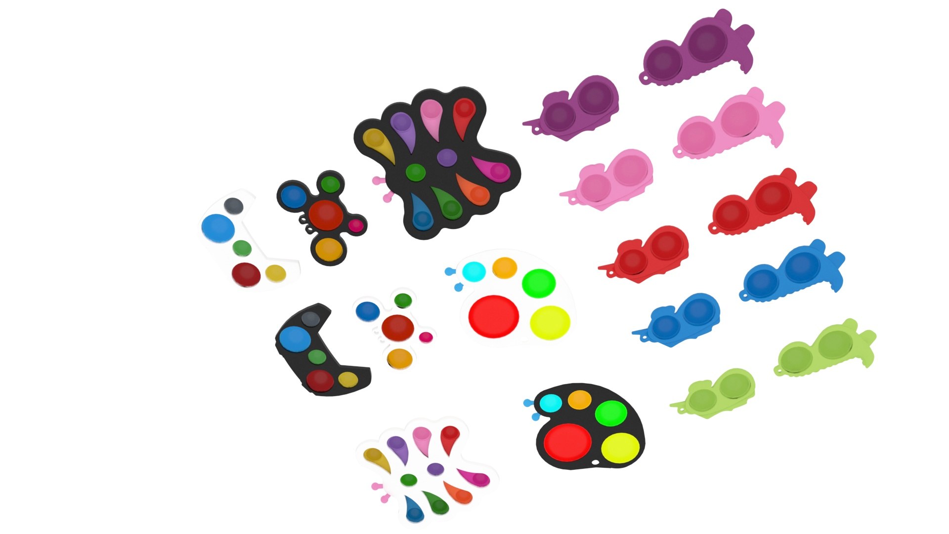 Simple Dimples Set 3D model - TurboSquid 1767493