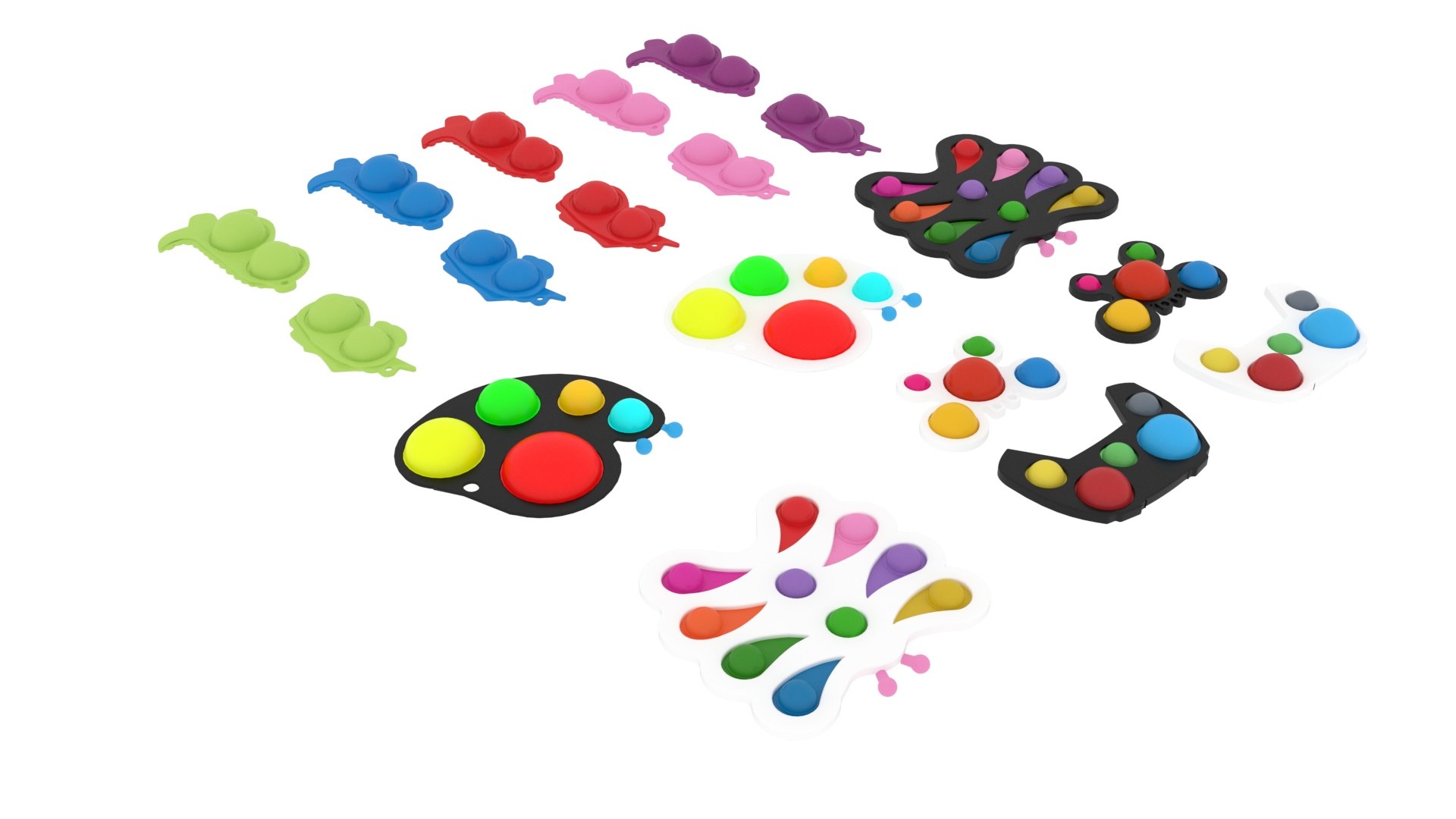 Simple Dimples Set 3D Model - TurboSquid 1767493