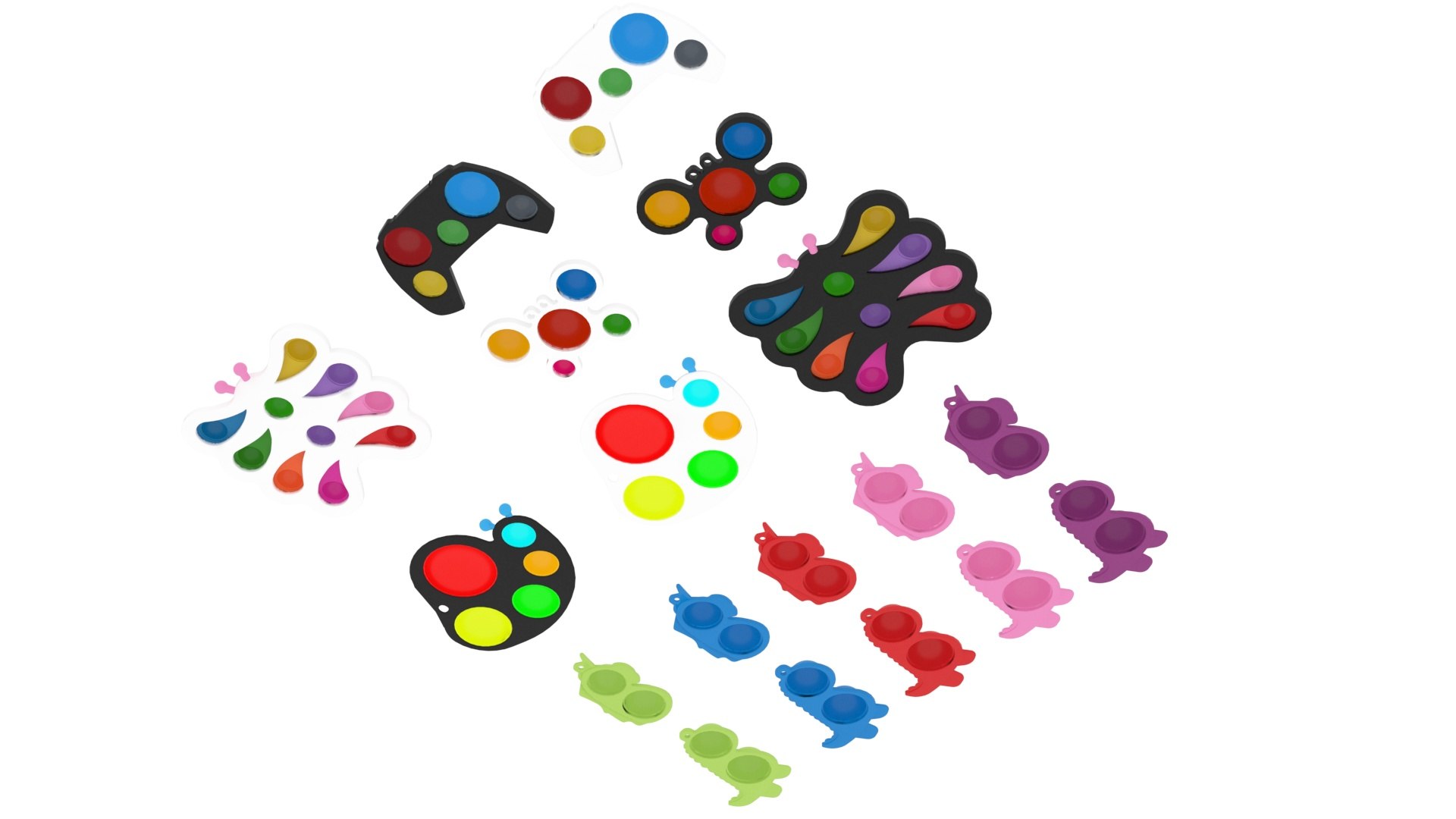 Simple Dimples Set 3D Model - TurboSquid 1767493