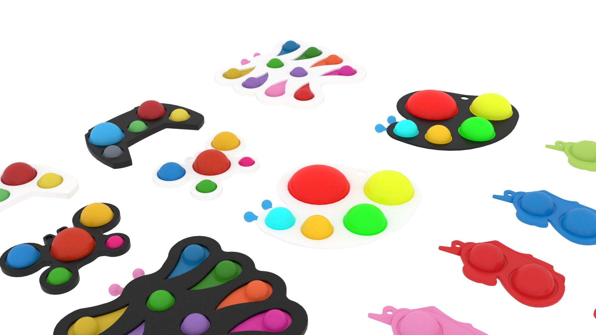 Simple Dimples Set 3D model - TurboSquid 1767493