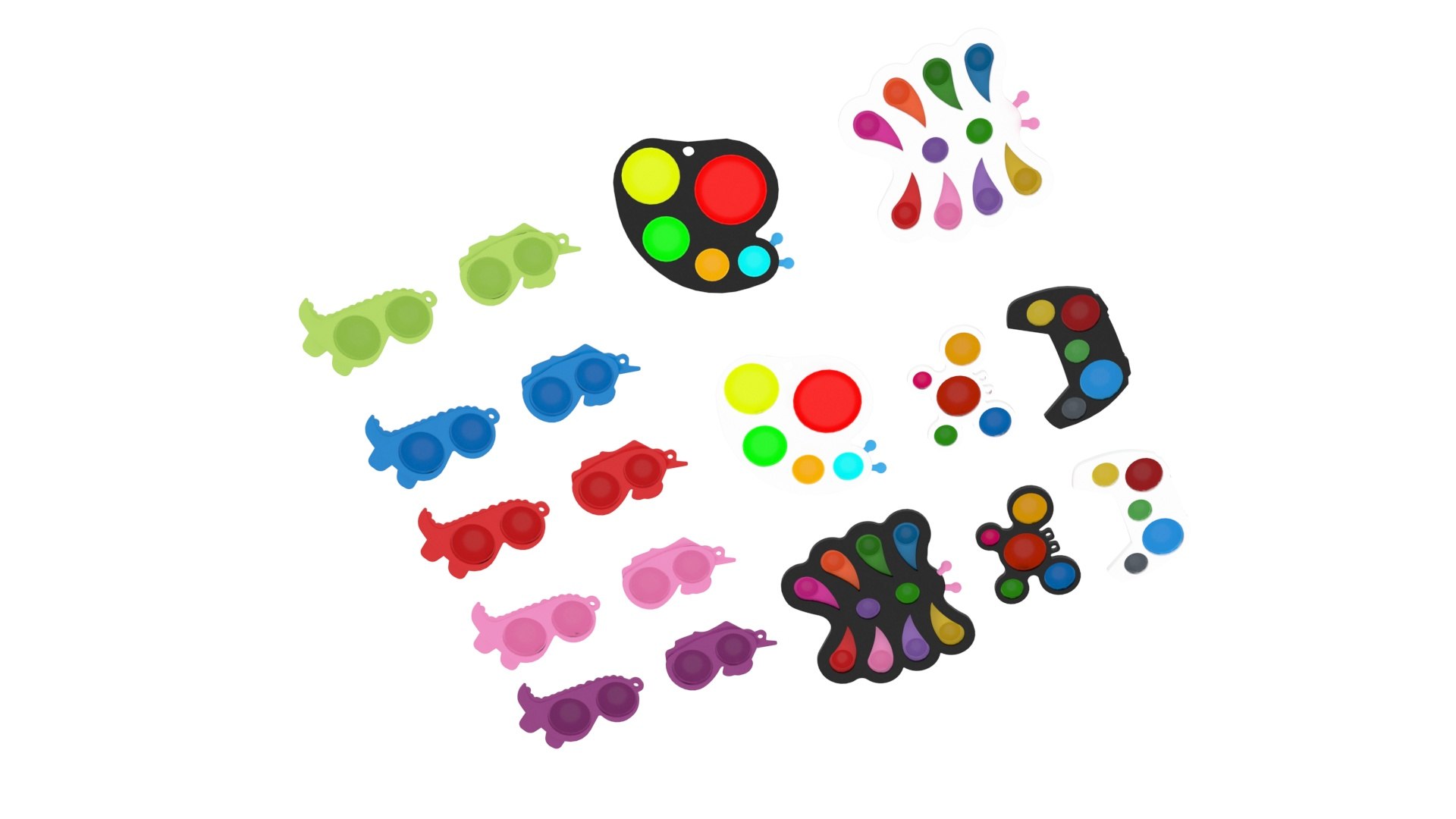 Simple Dimples Set 3D model - TurboSquid 1767493