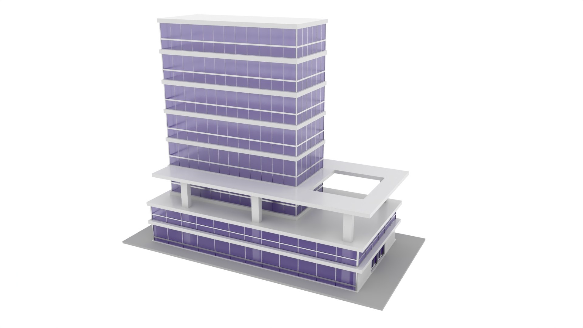 Modern City Building Interior And Exterior 2 - Hospital Model ...