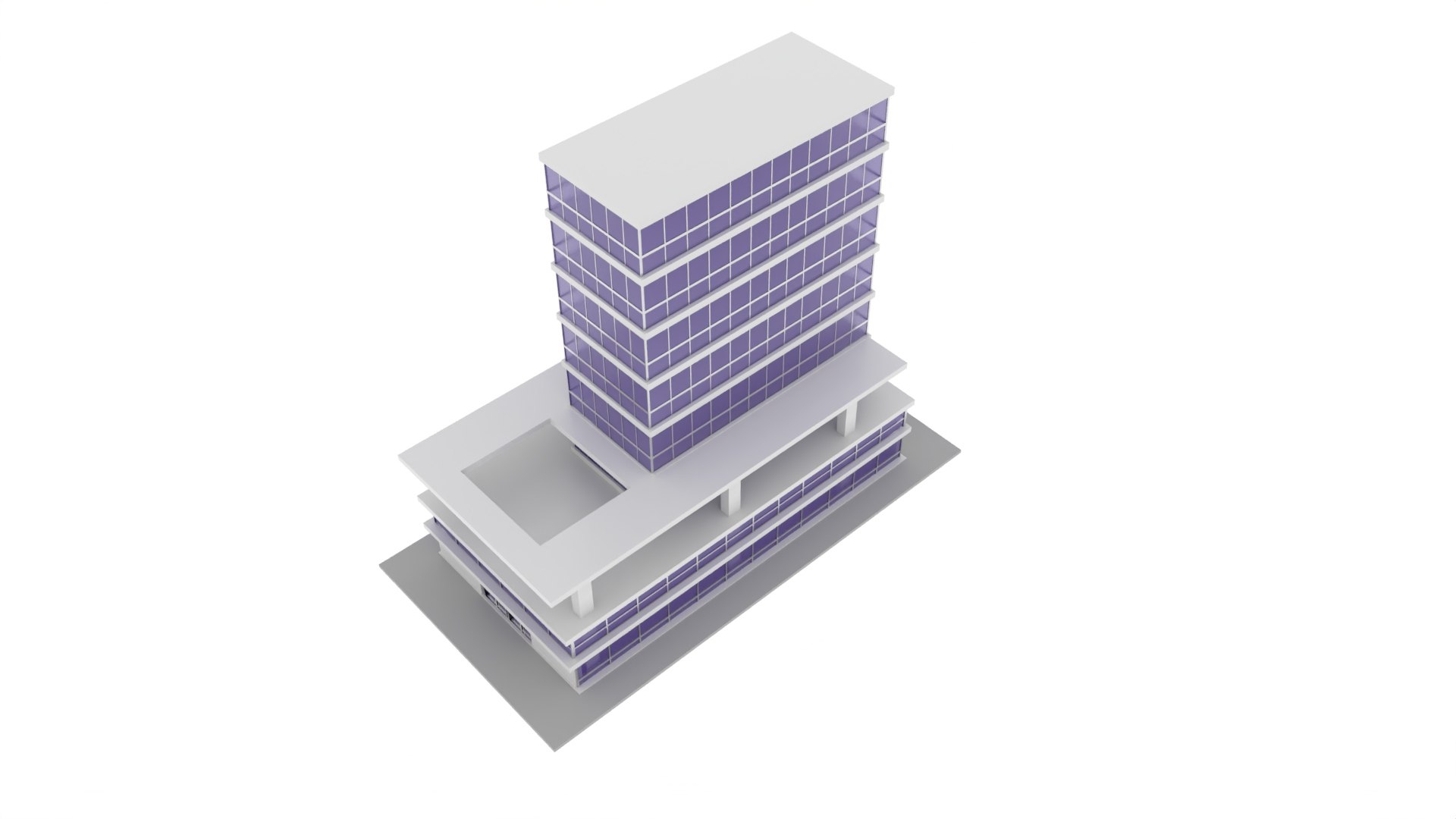 Modern City Building Interior And Exterior 2 - Hospital Model ...