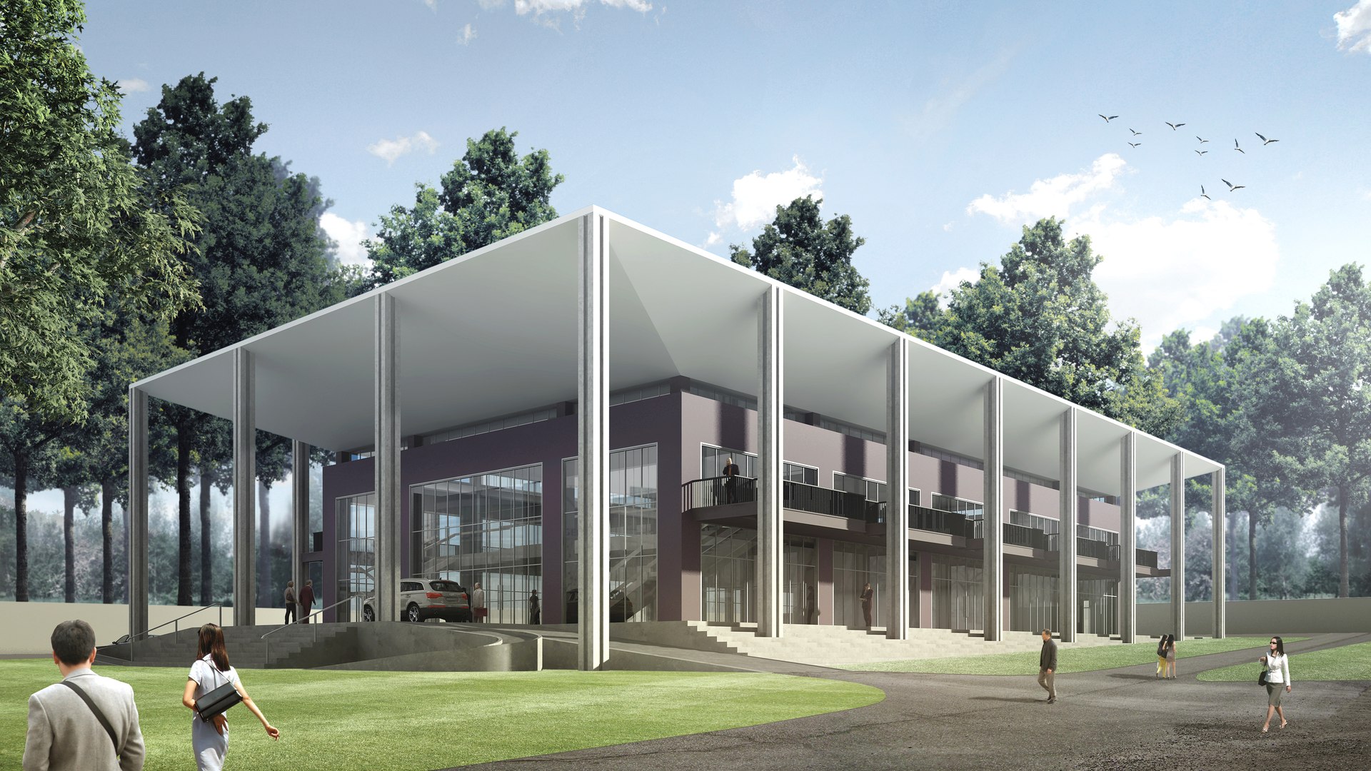 Convention Center Multi-functional Building 3D Model - TurboSquid 1585275