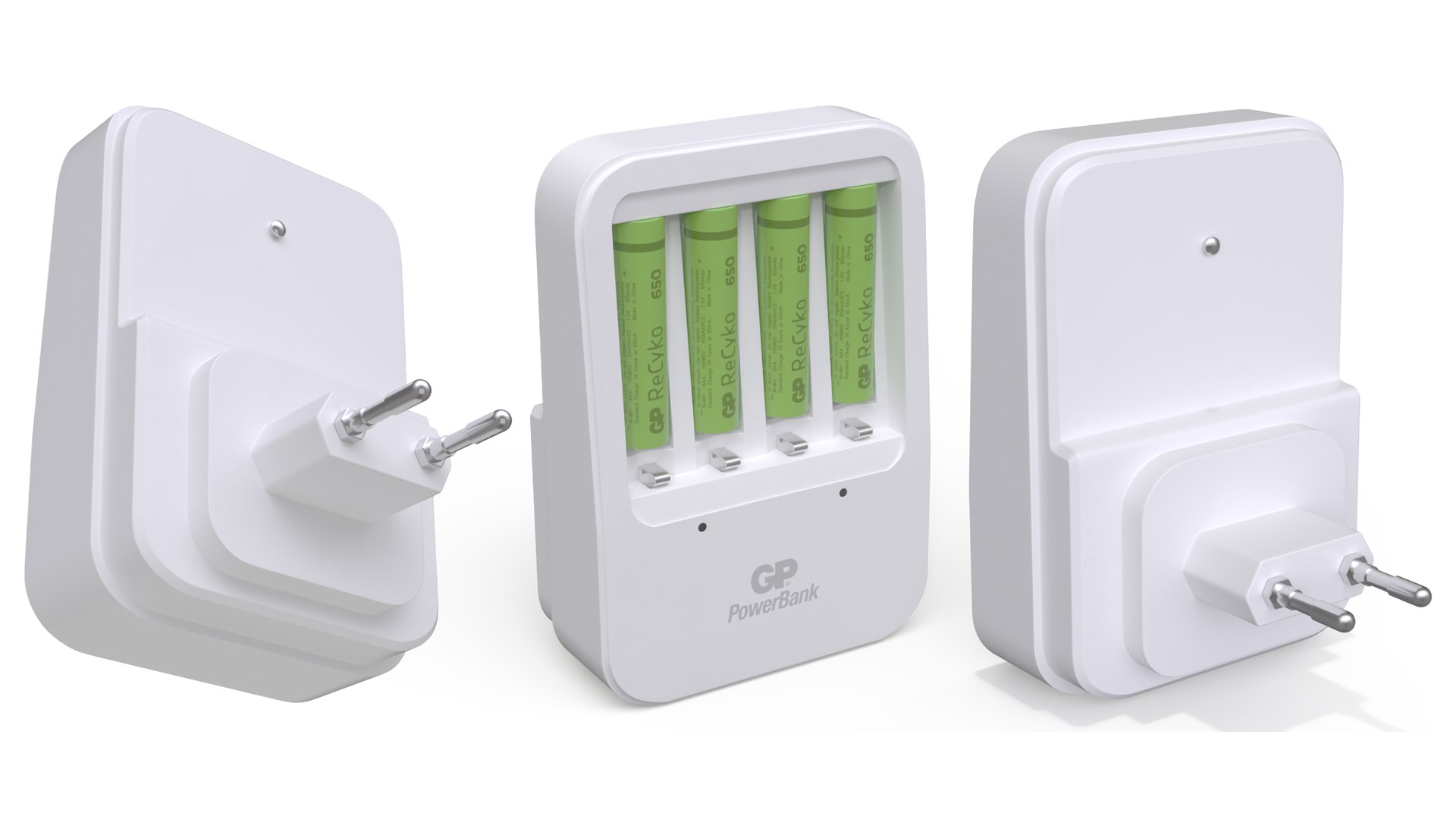 GP PowerBank Charger with Batteries model - TurboSquid 2158680