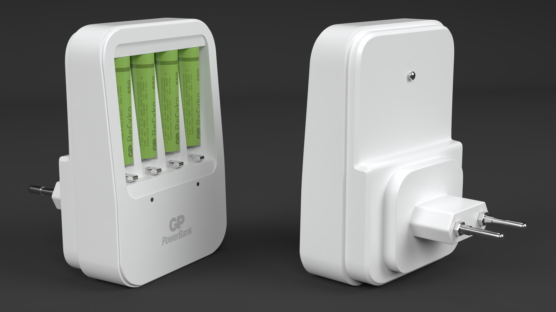 GP PowerBank Charger with Batteries model - TurboSquid 2158680