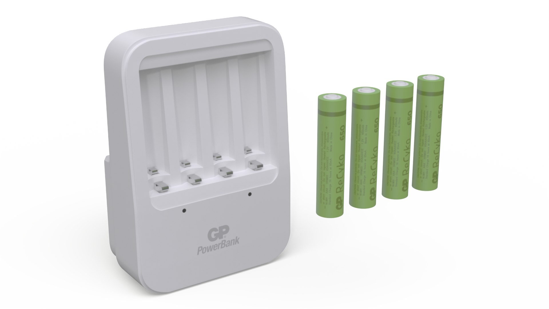 GP PowerBank Charger With Batteries Model - TurboSquid 2158680