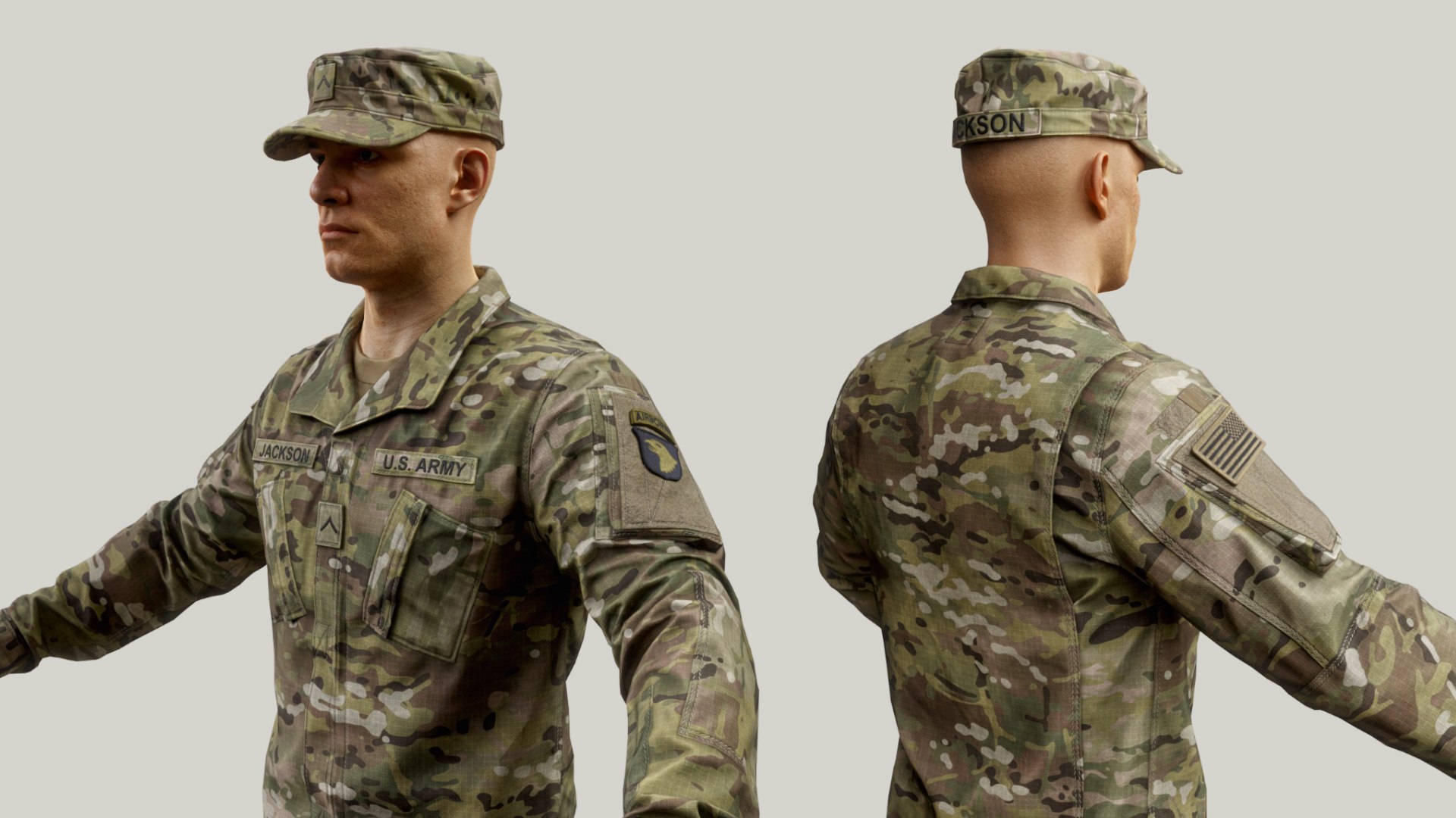 3D US Military Private Soldier Model - TurboSquid 2285062