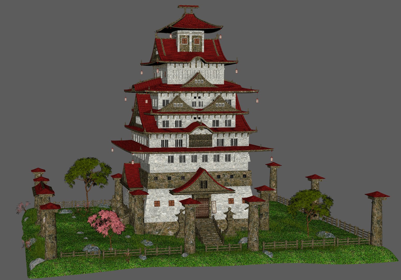 Asia Asian House 3D Model - TurboSquid 1359555