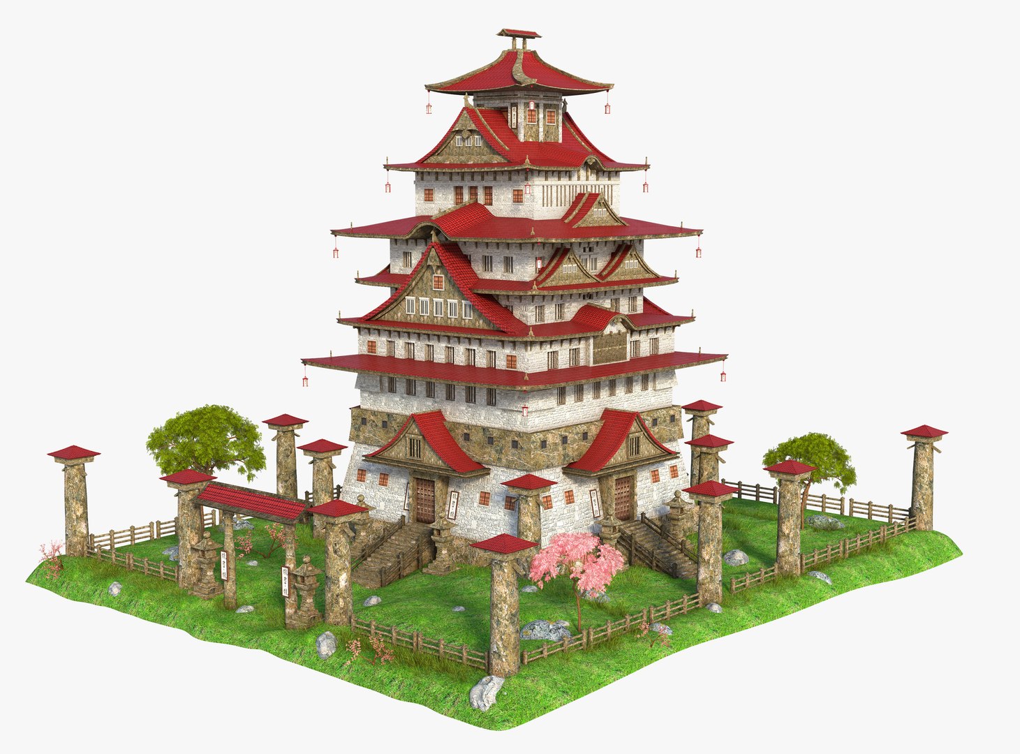 Asia Asian House 3D Model - TurboSquid 1359555