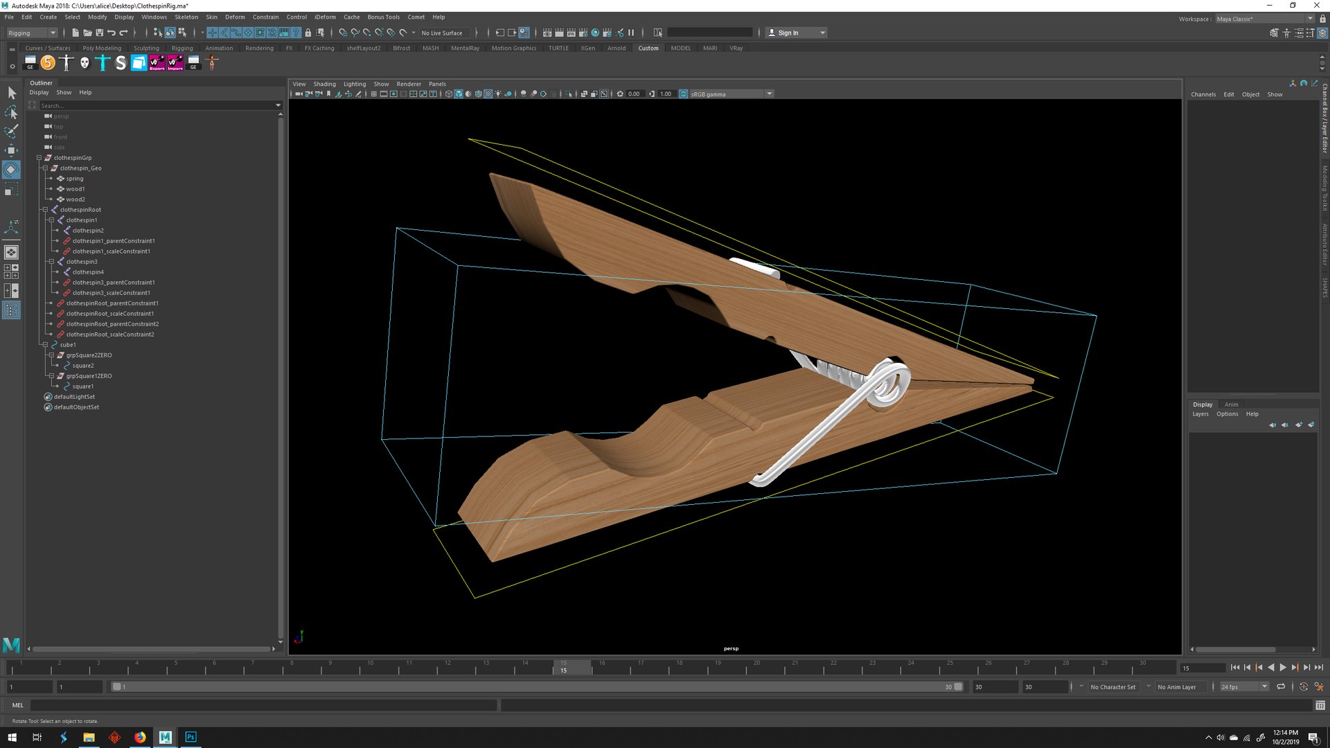 Clothespin Rigged 3D Model - TurboSquid 1455056
