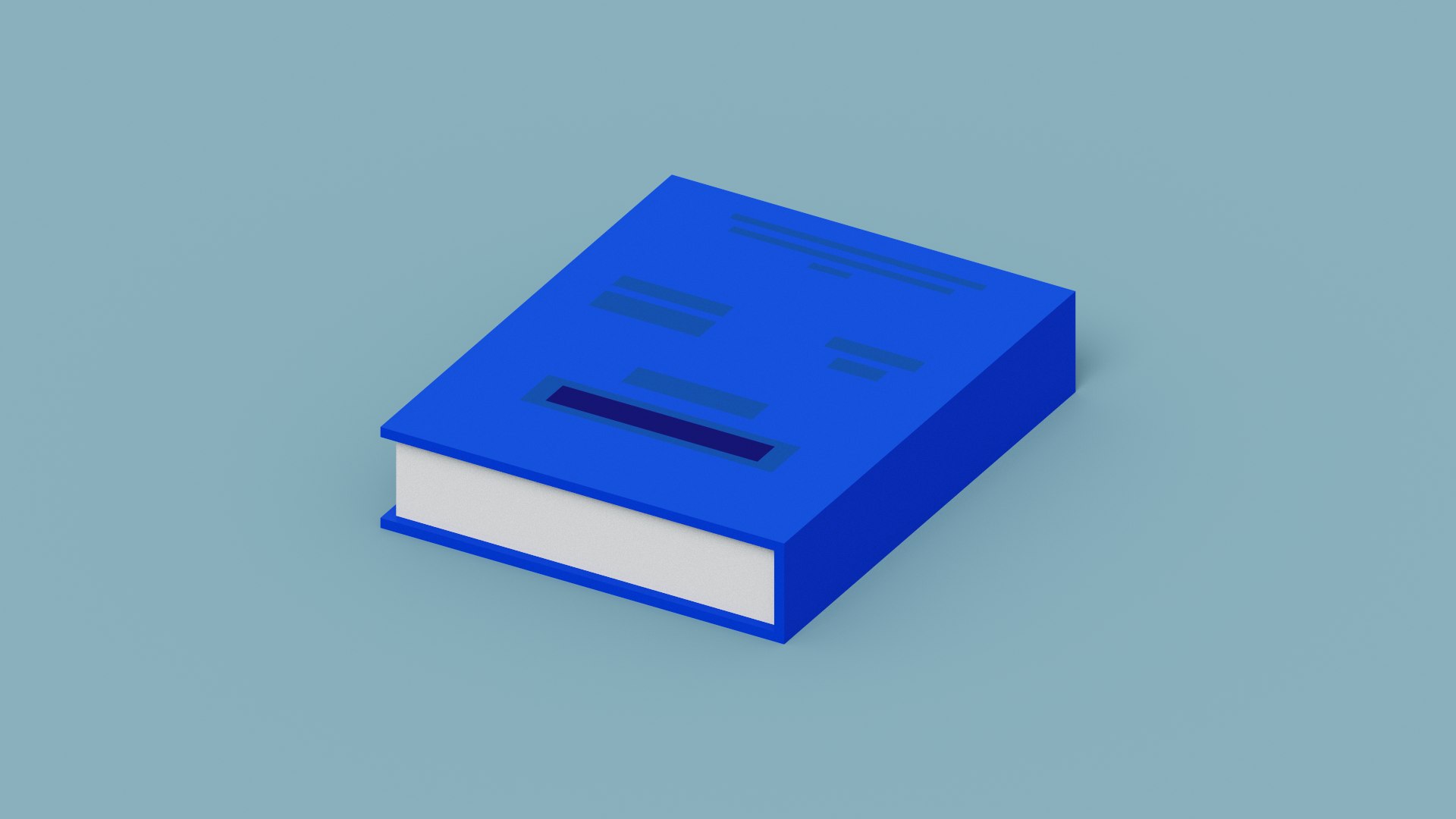 Voxel Blue Book 3D Model - TurboSquid 1935735