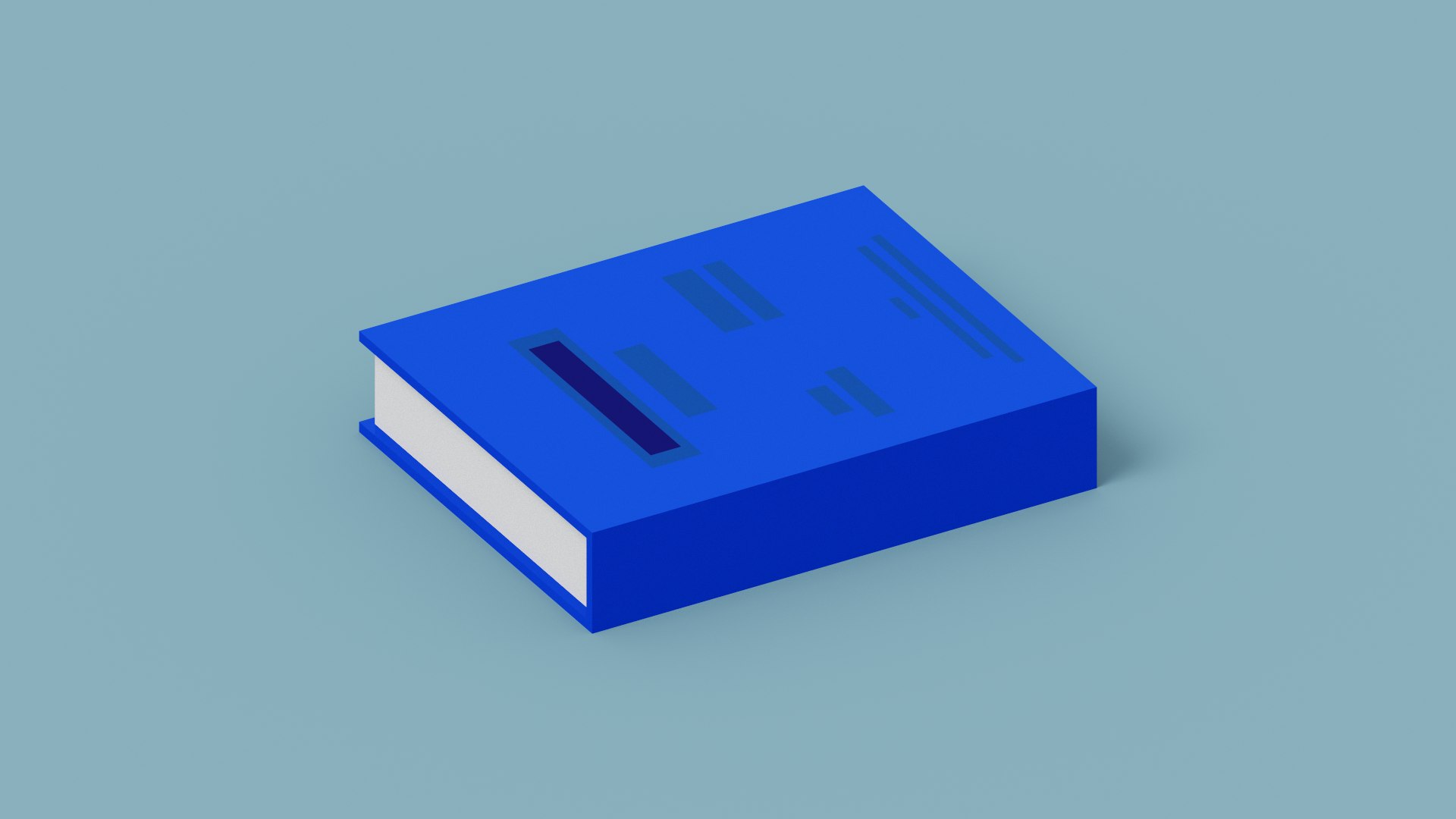 Voxel Blue Book 3D Model - TurboSquid 1935735
