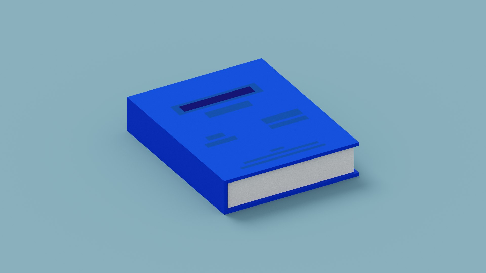 Voxel Blue Book 3D Model - TurboSquid 1935735