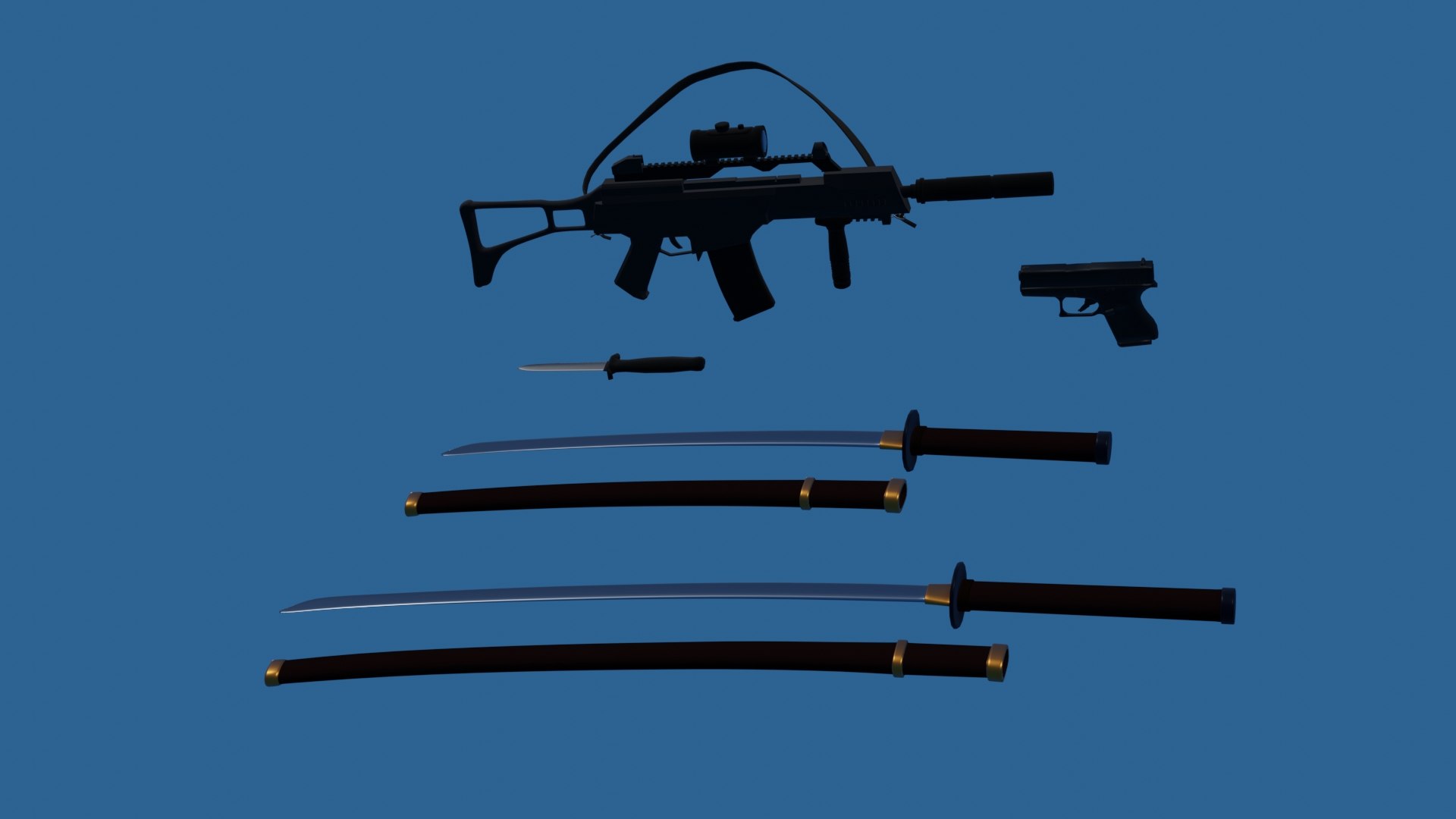 3D weapons pack model - TurboSquid 1523925