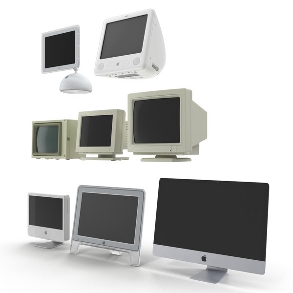 3d model apple monitors modeled imac