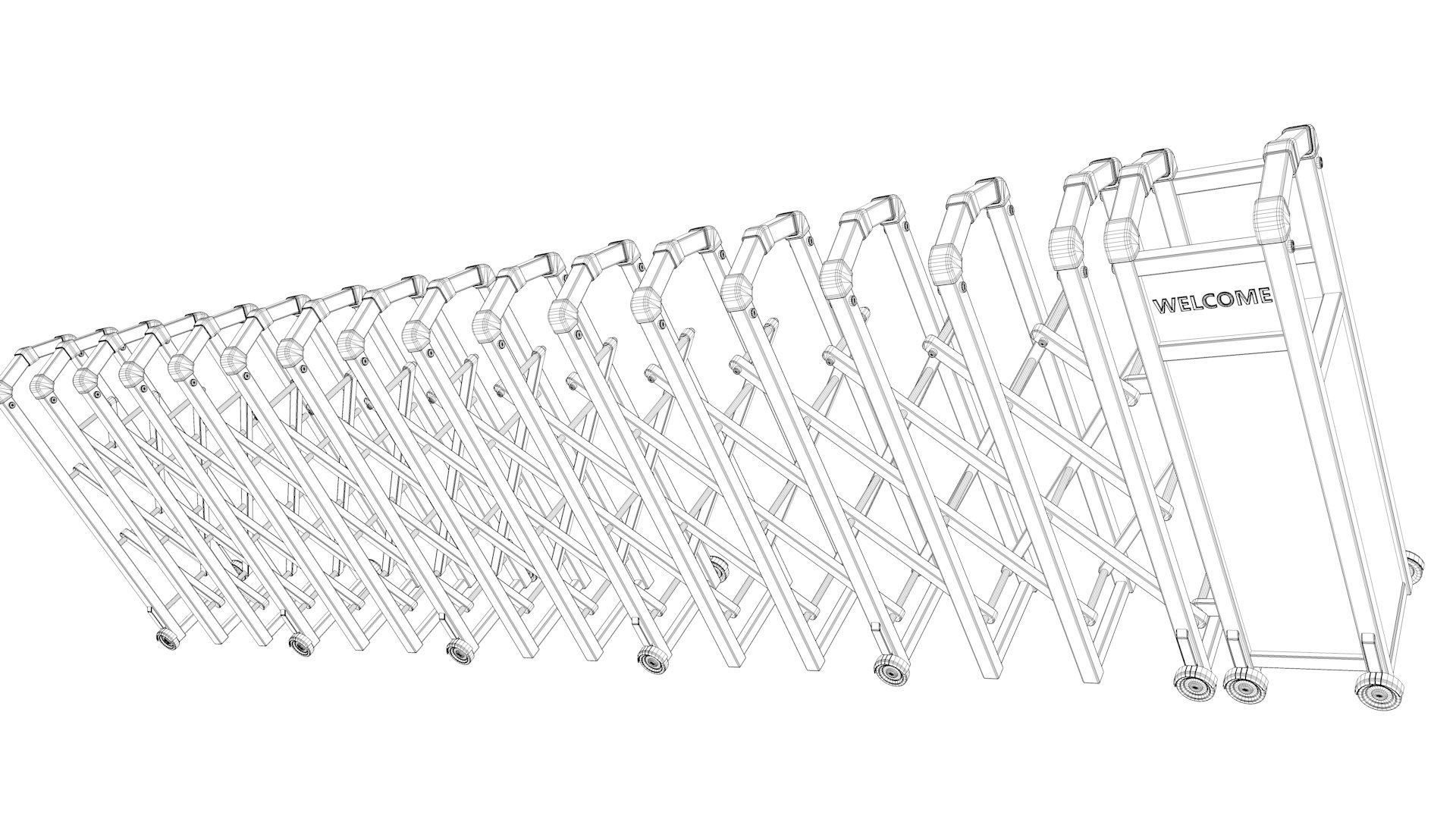 Trackless Retractable Gate 3D - TurboSquid 2293676