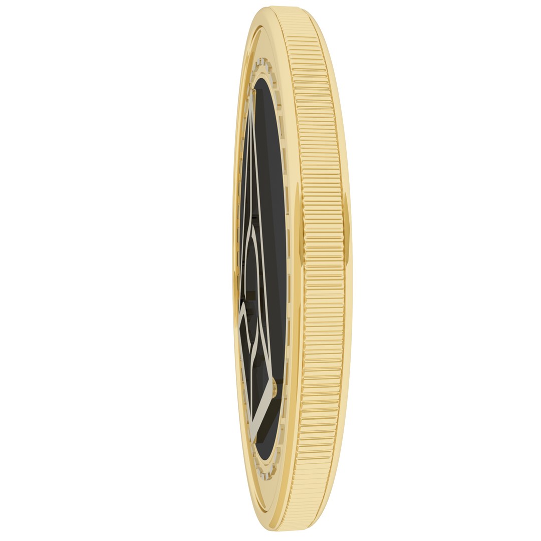 Augur Cryptocurrency Gold Coin model - TurboSquid 1782300