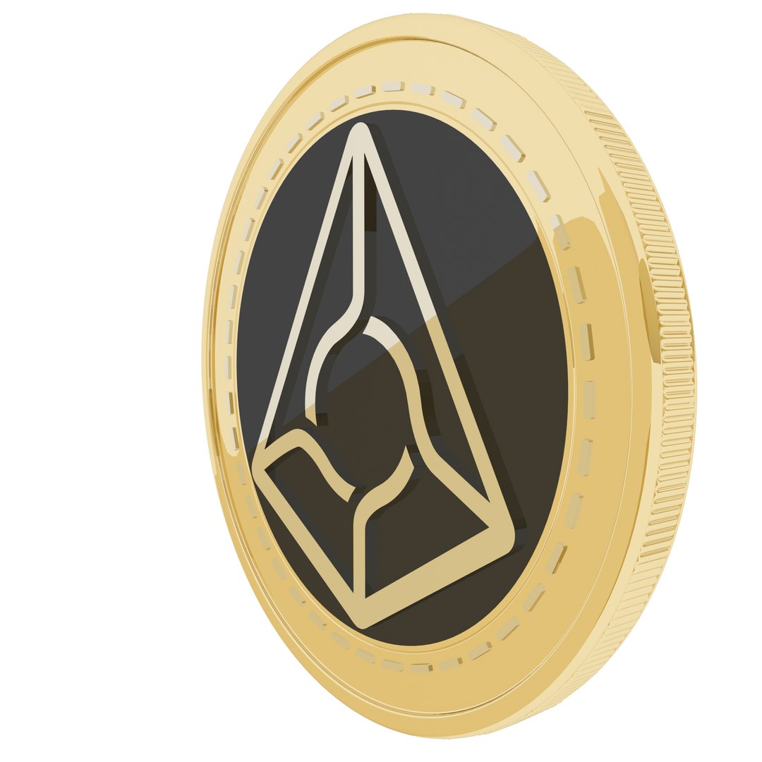 Augur Cryptocurrency Gold Coin model - TurboSquid 1782300