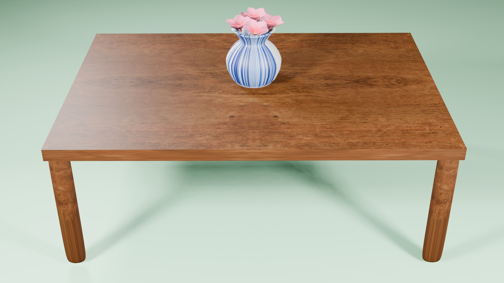 Table And Flower Vase 3D Model - TurboSquid 2245461