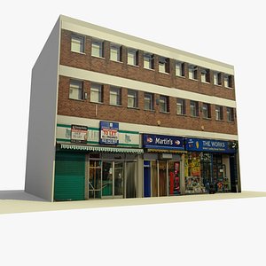 3d english shop model