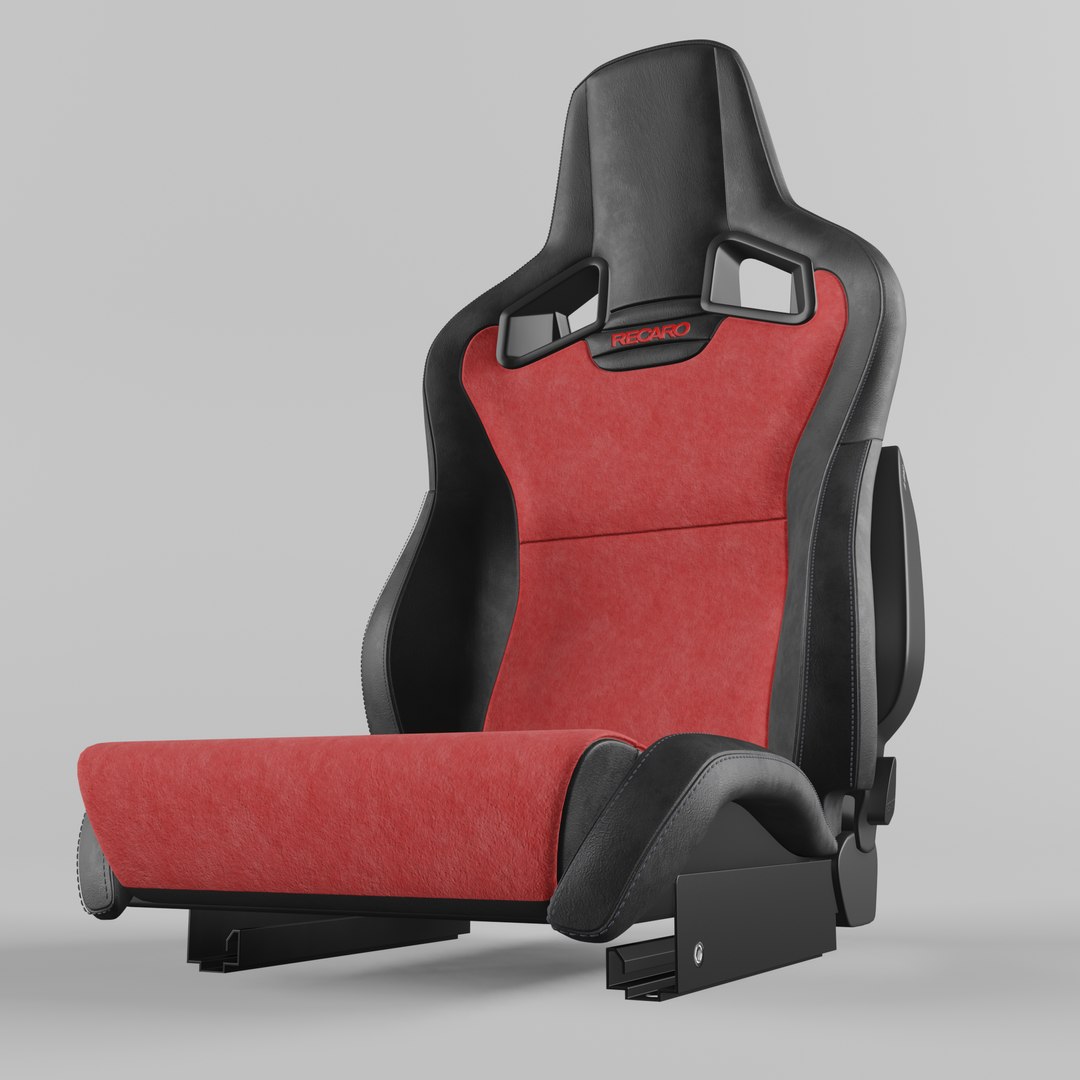 RECARO Cross Sportster CS Vinyl Black Dinamica Suede Red Seat 3D Model ...