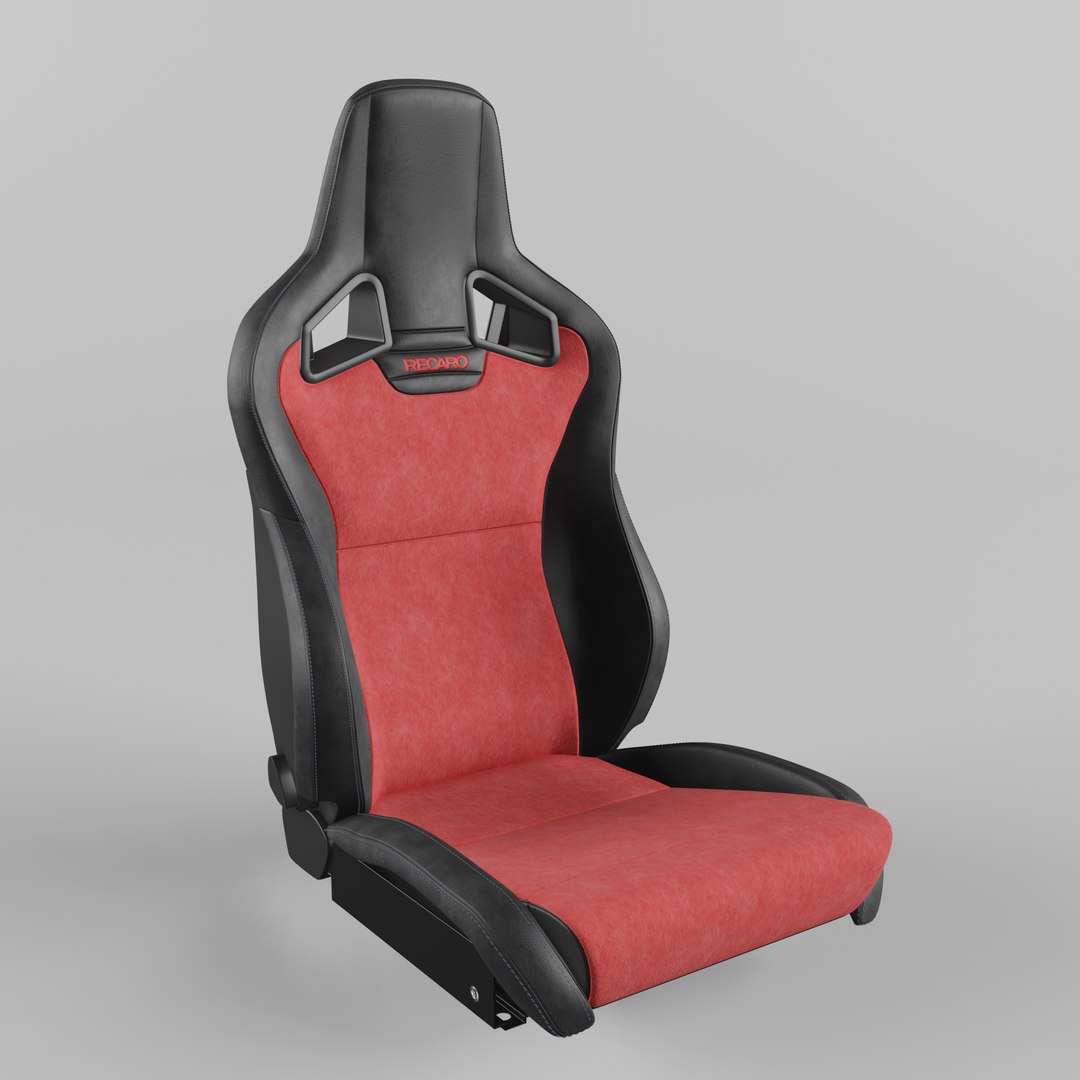 RECARO Cross Sportster CS Vinyl Black Dinamica Suede Red Seat 3D Model ...
