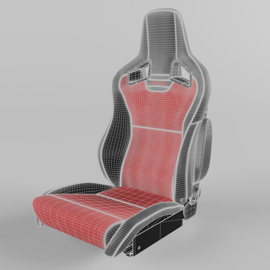 RECARO Cross Sportster CS Vinyl Black Dinamica Suede Red Seat 3D Model ...