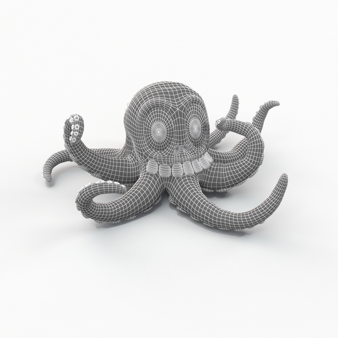 cartoon octopus 3d max