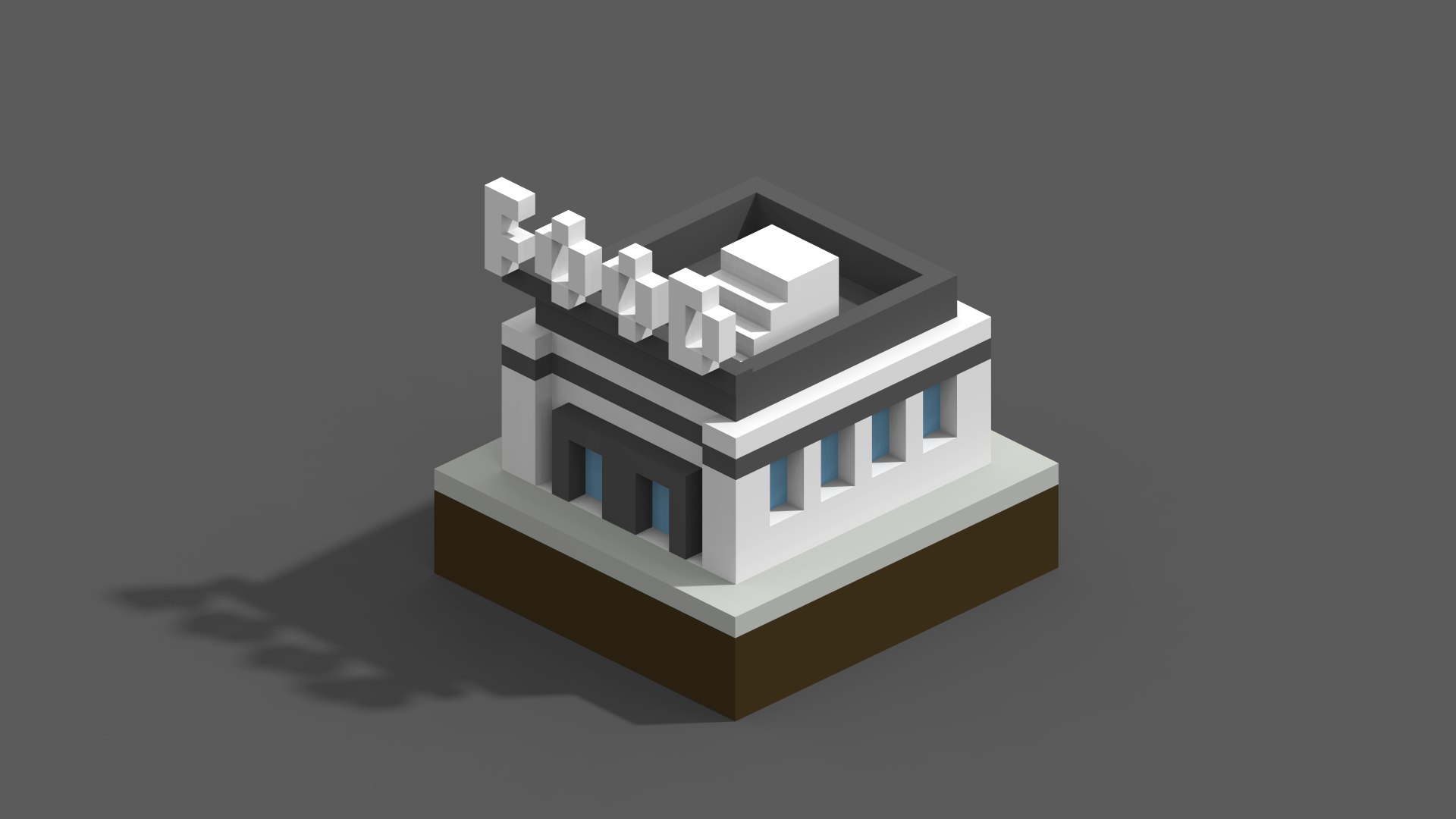 Voxel city buildings 3D model - TurboSquid 1275858