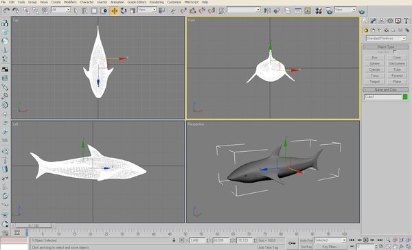 3d model shark games toys