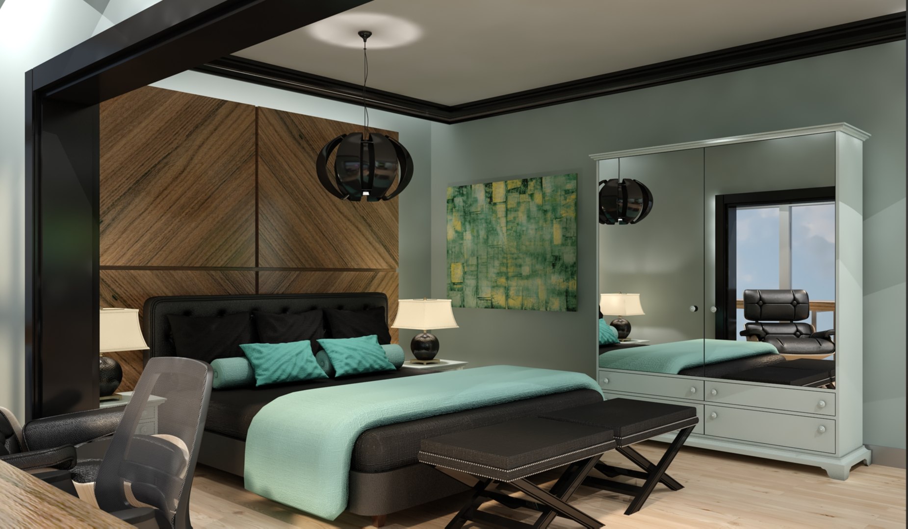3D Hotel Room - TurboSquid 1350011