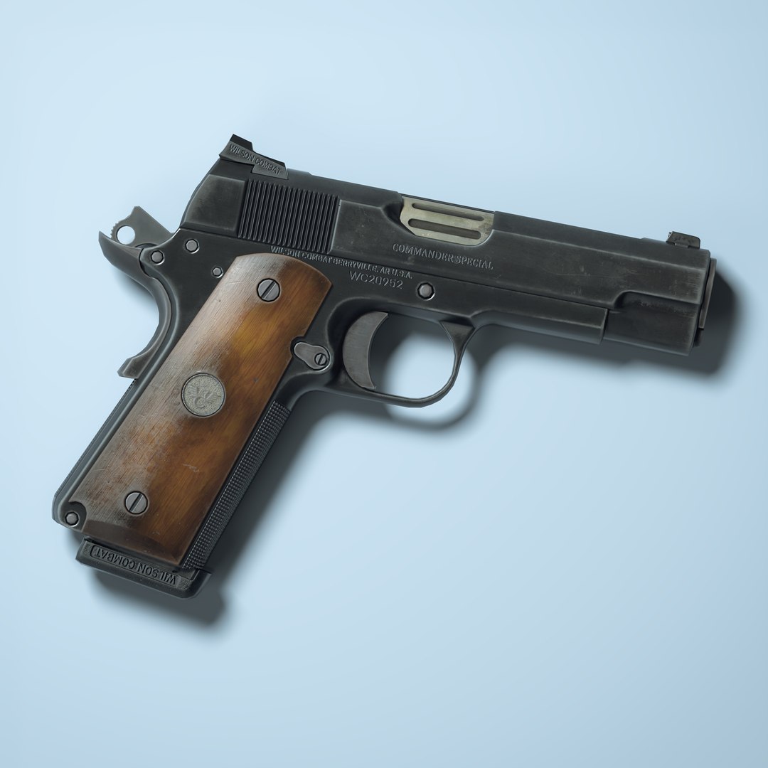 Game Ready Model Colt M1911 Commander Model - TurboSquid 1730974