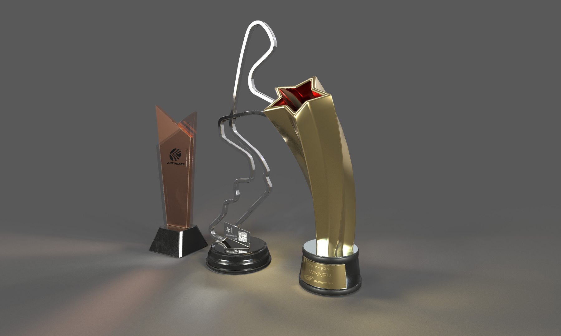 Racing Trophies 3D Model - TurboSquid 1760782