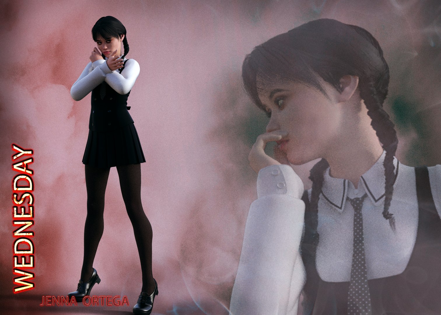 3D модель Wednesday Addams - TurboSquid 2050403