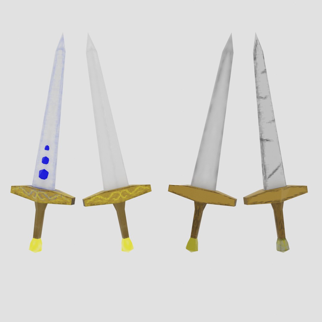 3D Level UP Fantasy low poly swords - TurboSquid 1987978