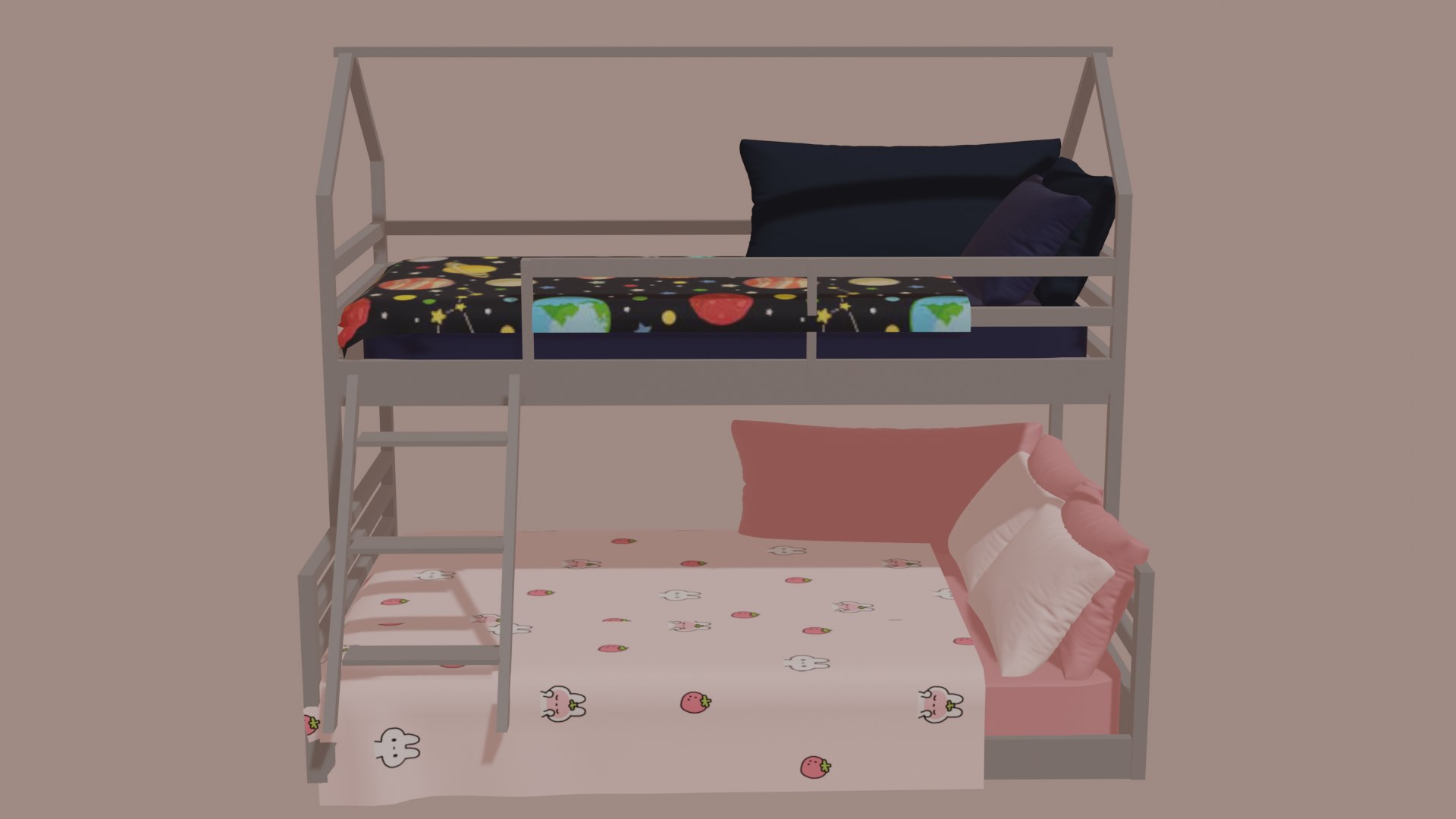 3D Bunk Bed Model - TurboSquid 1956965