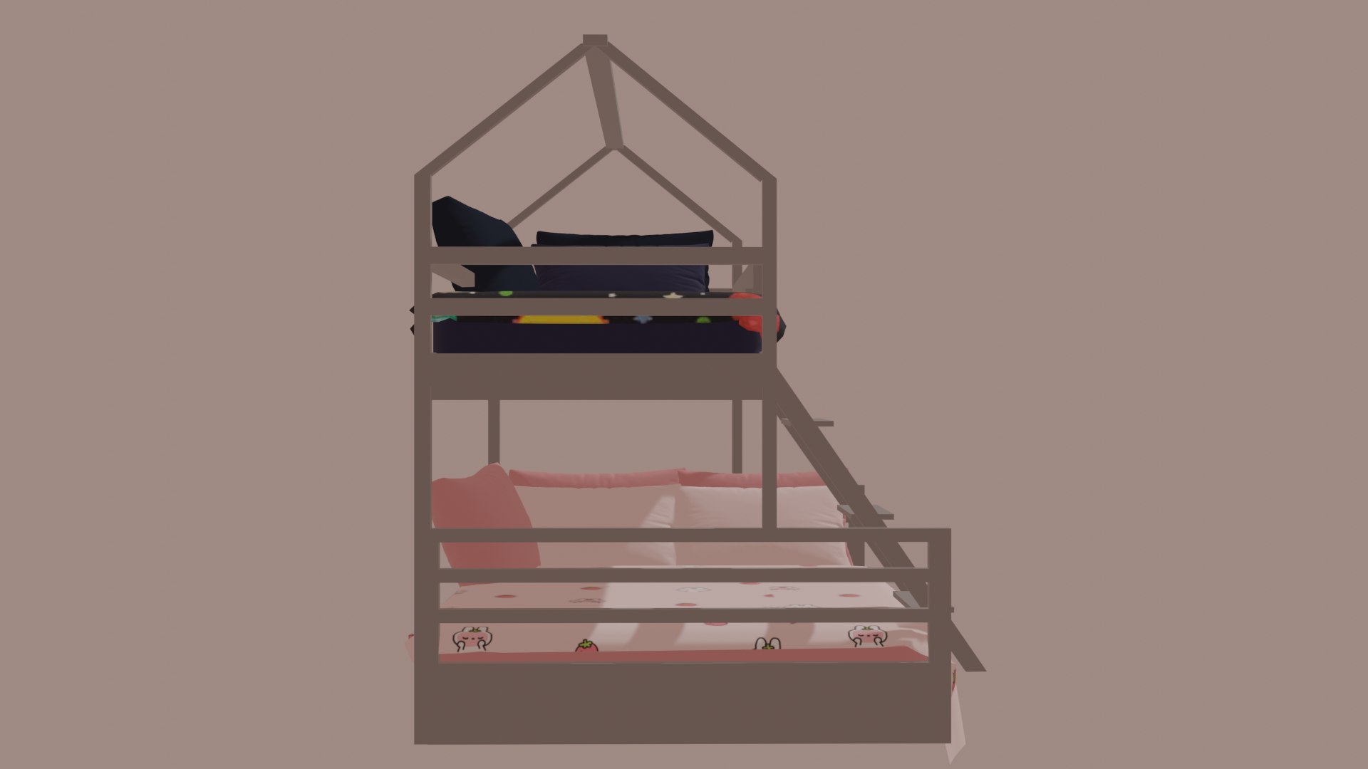 3D Bunk Bed Model - TurboSquid 1956965