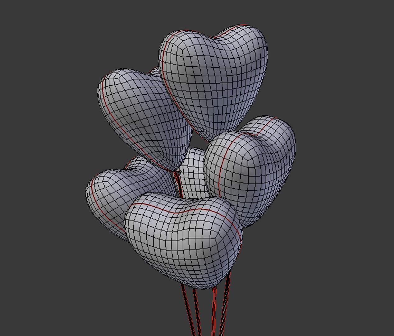 3D Heart Balloon Model - TurboSquid 1426397
