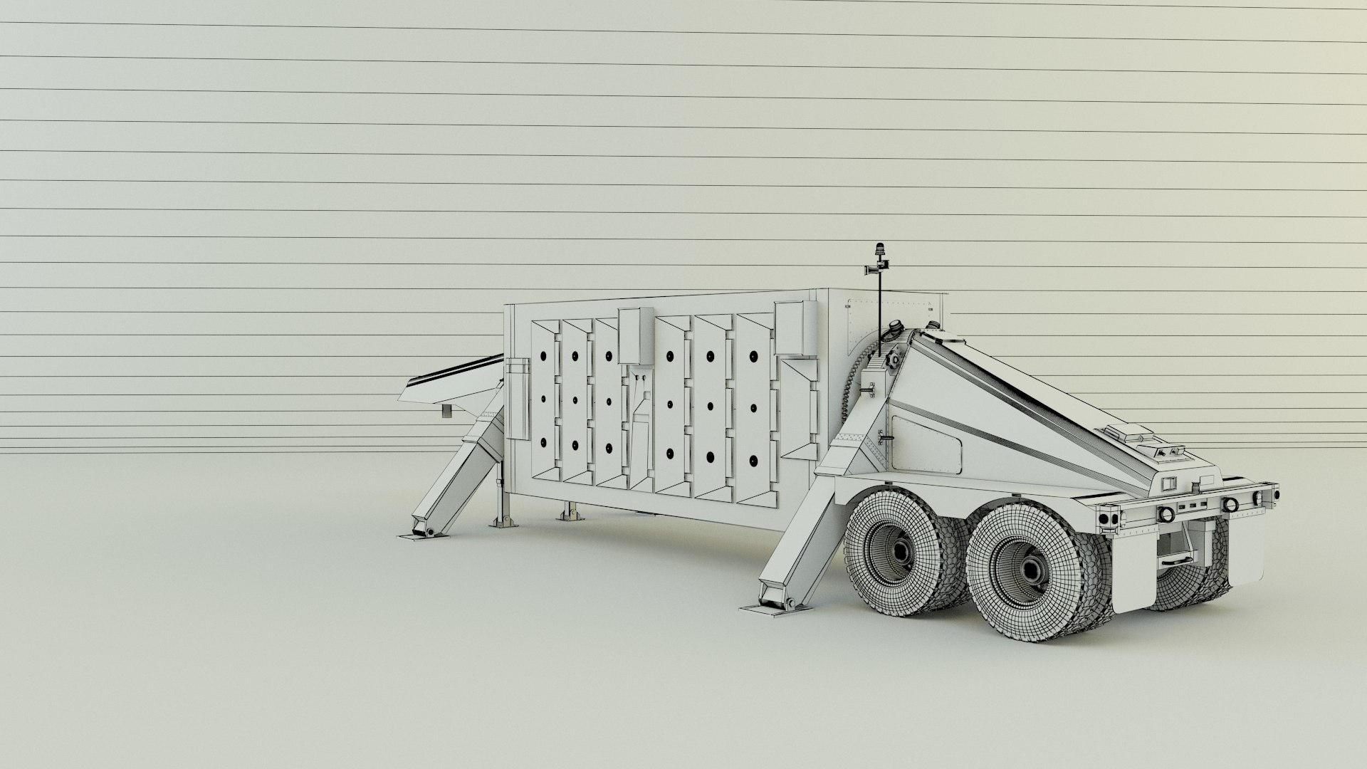 3D Model Trailer Tpy 2 Radar - TurboSquid 2356142