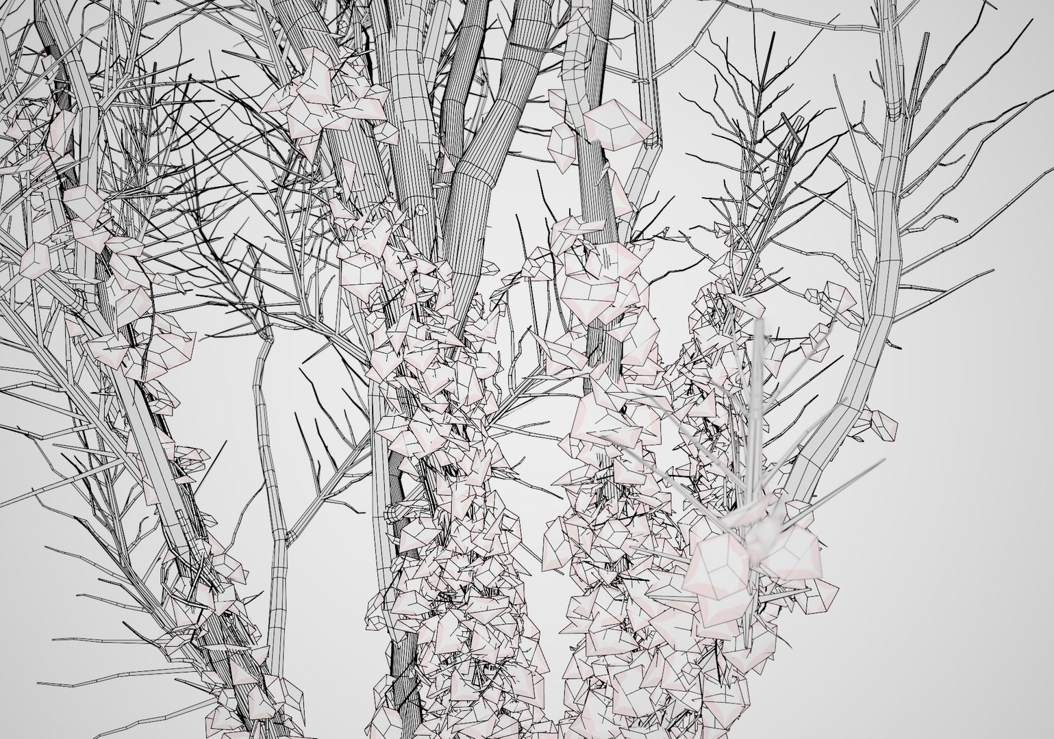 Winter Trees with Hanging Ivy 3D model - TurboSquid 2140264