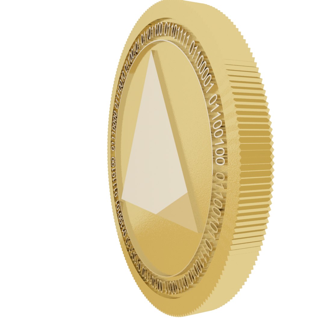 Triangles gold coin 3D model - TurboSquid 1630845