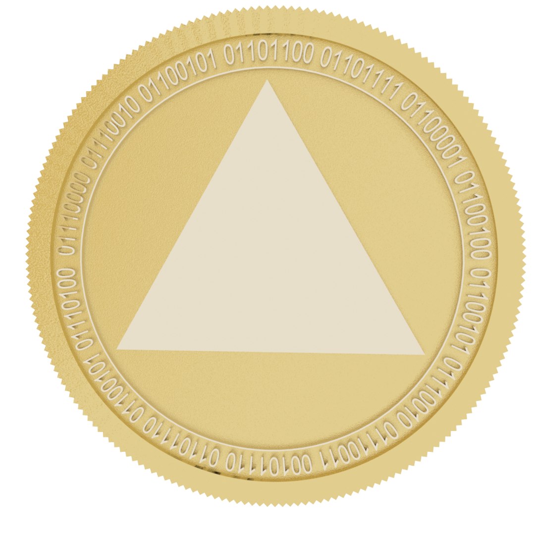 Triangles gold coin 3D model - TurboSquid 1630845