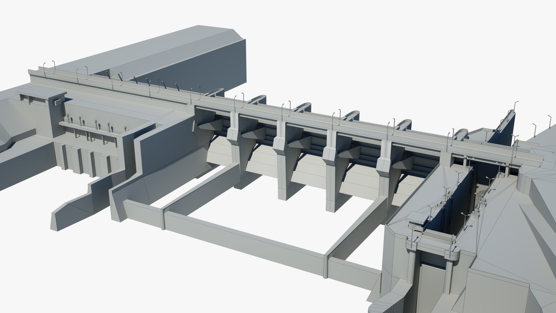 River Dam Lock 2 3D Model - TurboSquid 1450177