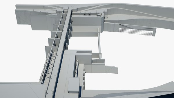River dam lock 2 3D model - TurboSquid 1450177