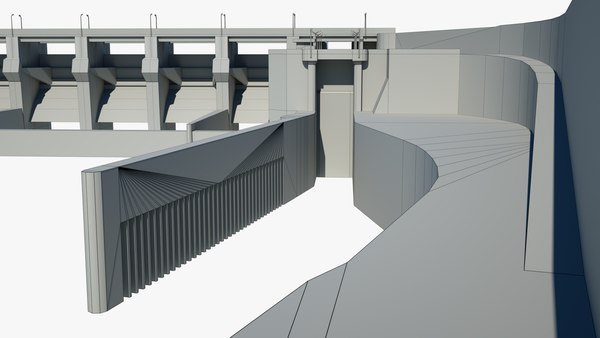 River dam lock 2 3D model - TurboSquid 1450177