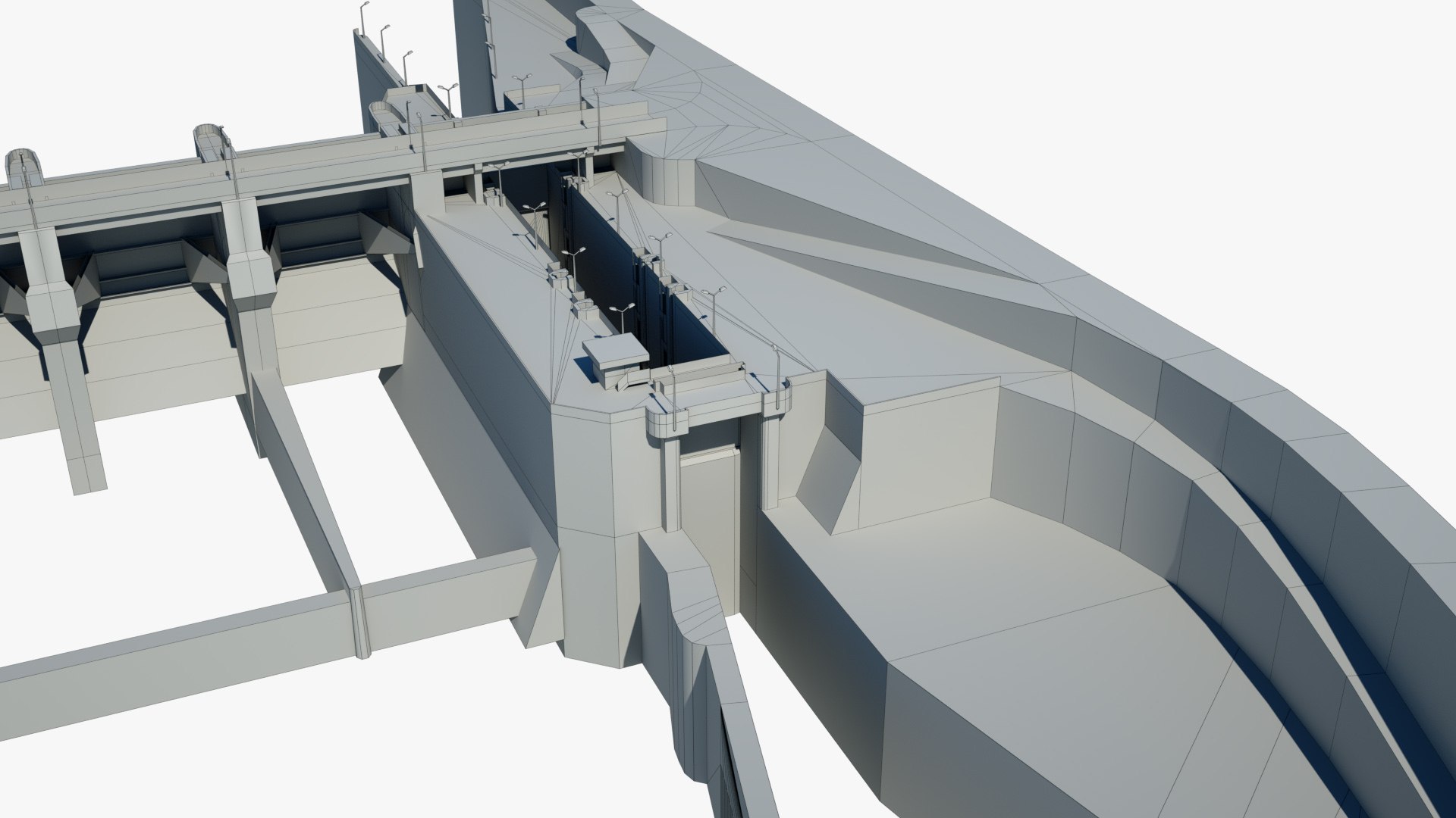 River Dam Lock 2 3D Model - TurboSquid 1450177