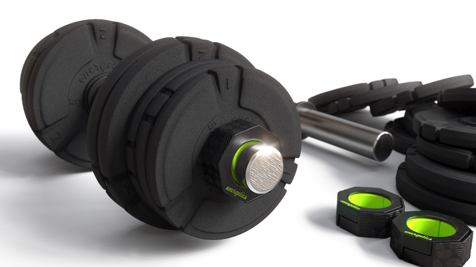 3D Model Dial Dumbbells - TurboSquid 2193775
