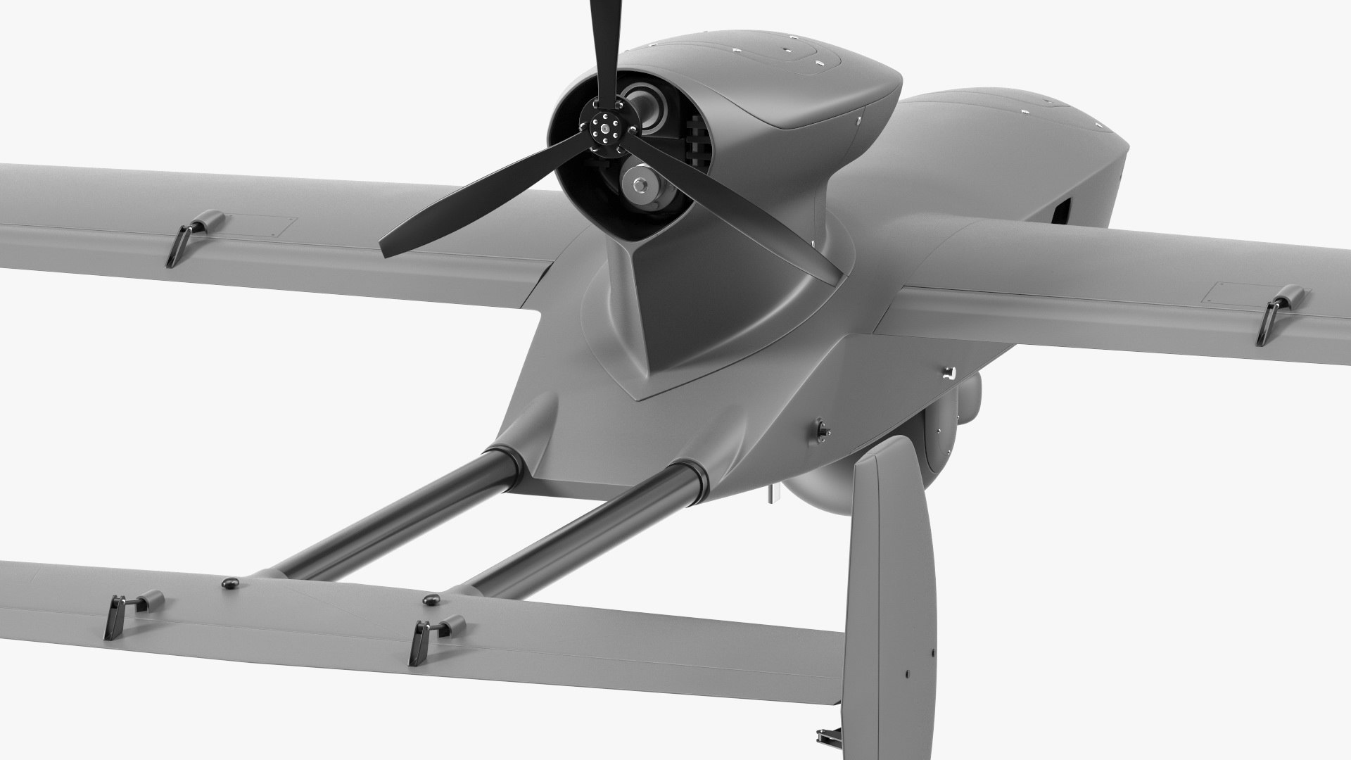 Fixed-wing Surveillance Drone Grey 3D Model - TurboSquid 2159252