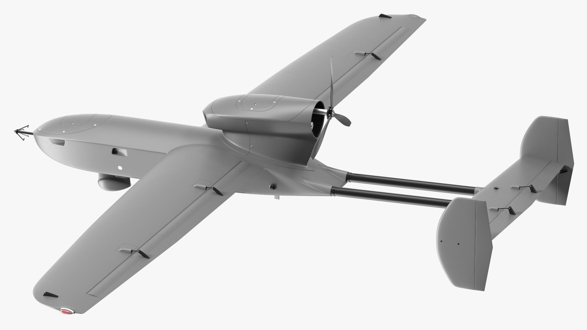 Fixed-wing Surveillance Drone Grey 3D Model - TurboSquid 2159252